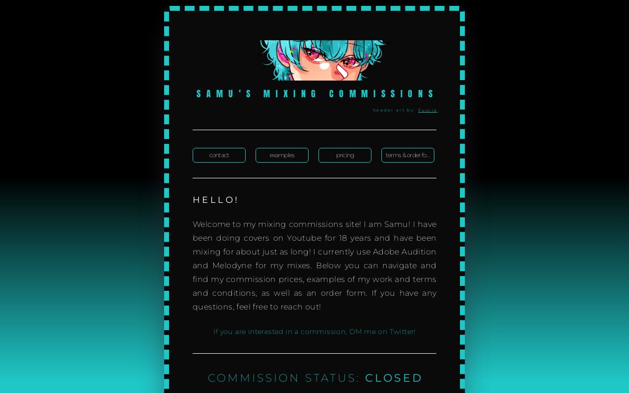 samu's mixing commissions